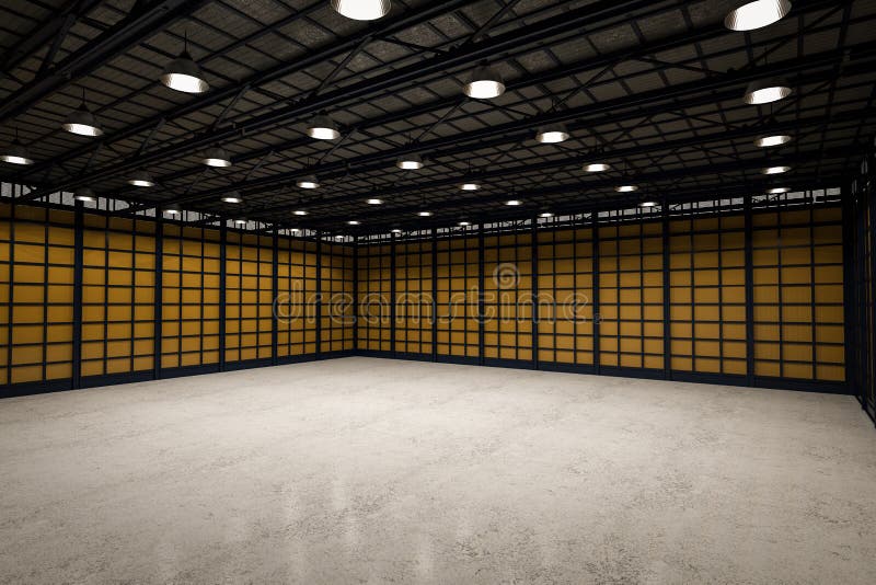 Empty factory interior stock image. Image of indoor, business - 85669699