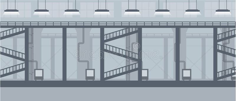 Interior empty factory stock illustration. Illustration of factory ...