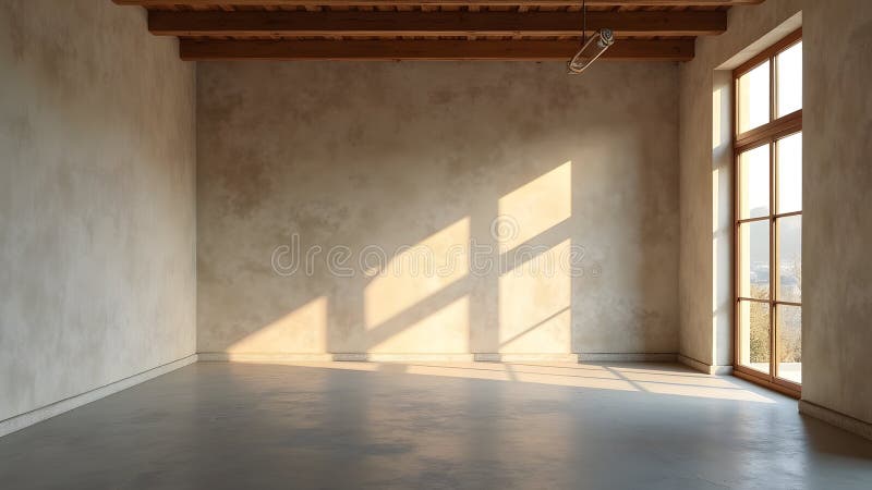 Interior of the Empty House Stock Illustration - Illustration of wall ...