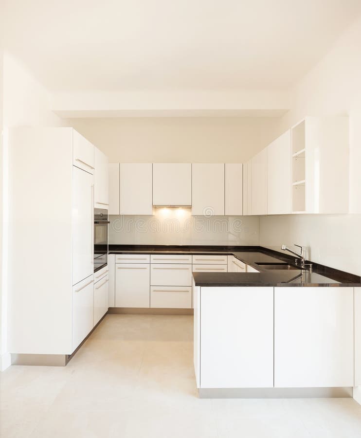 Empty kitchen stock photo. Image of built, blank, interior - 81713980