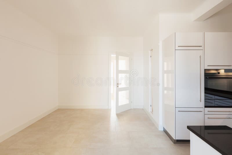 Interior of empty kitchen stock image. Image of empty - 91263015