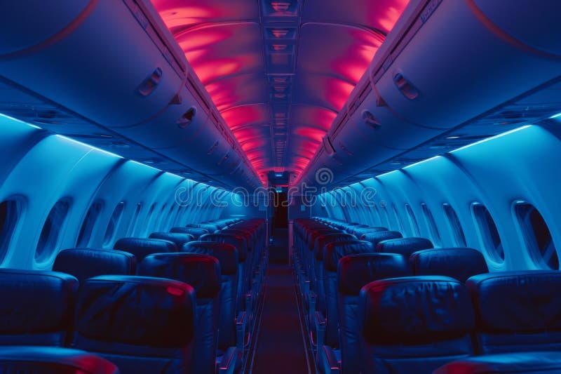 Interior of an Empty Passenger Plane Stock Photo - Image of cockpit ...