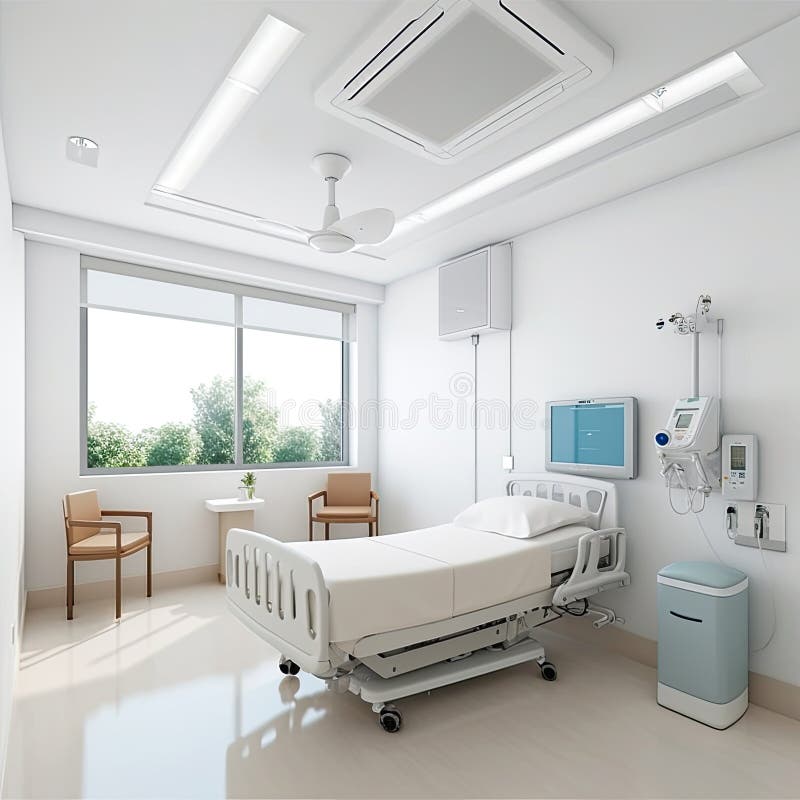Interior of an Empty Modern Hospital Room,Modern Hospital Room Interior ...