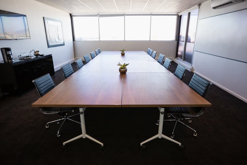 Empty Modern Meeting Room at Office Stock Photo - Image of absence ...
