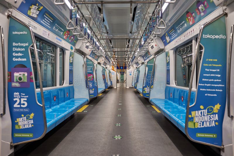 Interior of Empty MRT Jakarta Train Editorial Stock Image - Image of ...