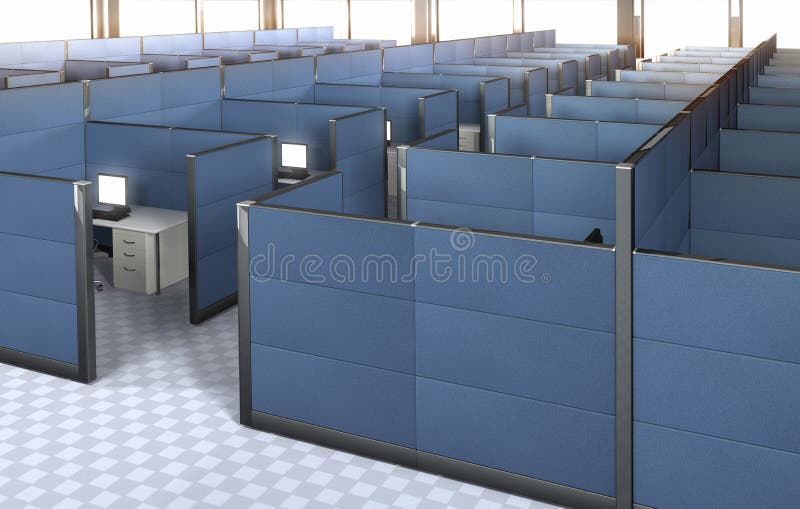 Cubicles stock illustration. Illustration of floor, office - 1919033