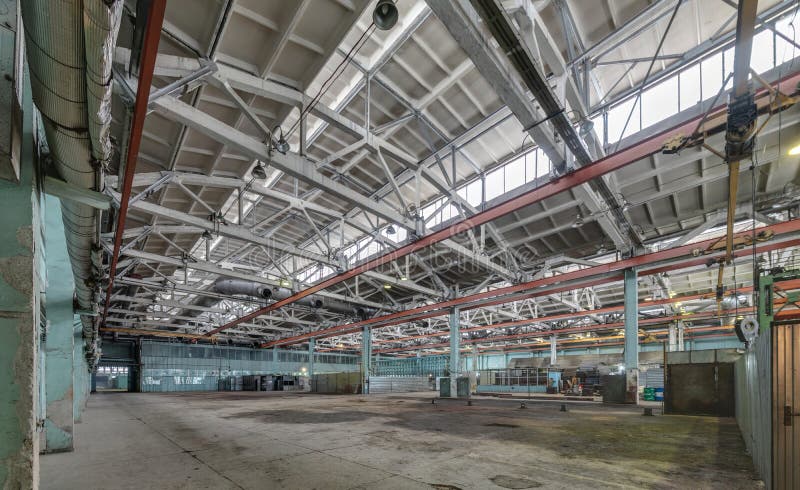 The Interior of an Empty Production Hall Stock Photo - Image of empty ...