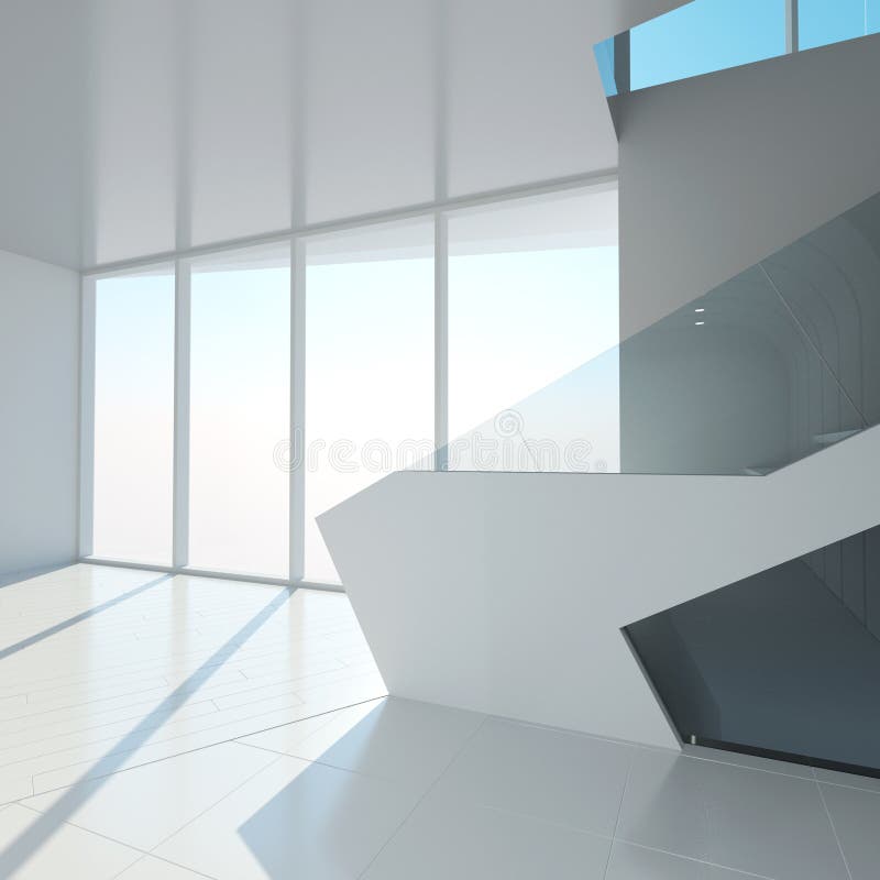 The Interior of an Empty Room Stock Illustration - Illustration of ...