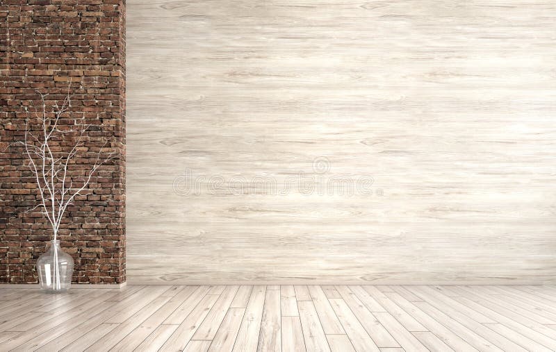 Interior of Empty Room Background 3d Render Stock Illustration ...