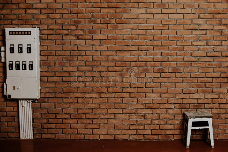 Interior of an Empty Room with a Brick Wall Stock Photo - Image of ...