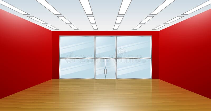 Interior Empty Room Design Isolated Stock Vector - Illustration of ...