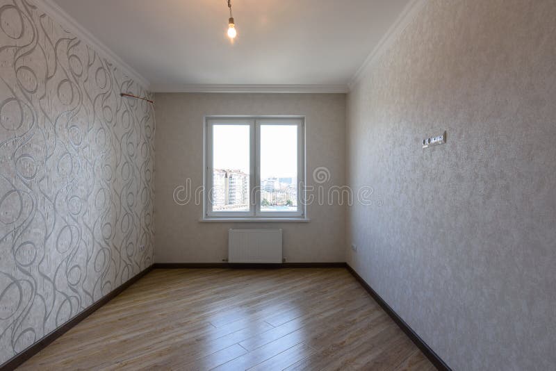 The Interior of an Empty Room with New Renovations Stock Photo - Image ...