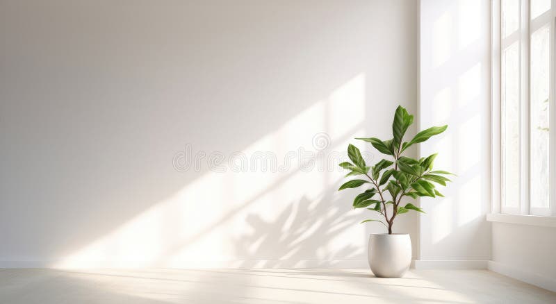 Interior Empty Space with Rays of Light Coming through the Window Stock ...