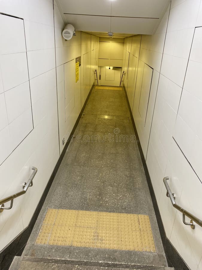 Interior of an Empty Subway Underground Subway Tunnel Stock Image ...