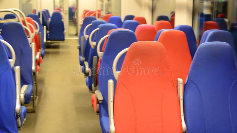 Empty Train Car without People Moves Forward Stock Video - Video of ...