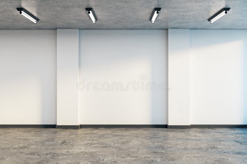Interior with empty wall stock illustration. Illustration of ...