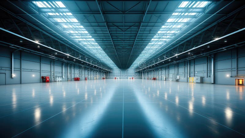 Interior of Empty Warehouse, Big Automated Empty Warehouse, Space for ...