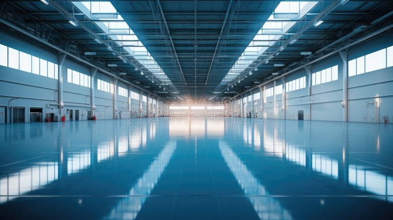 Interior of Empty Warehouse, Big Automated Empty Warehouse, Space for ...