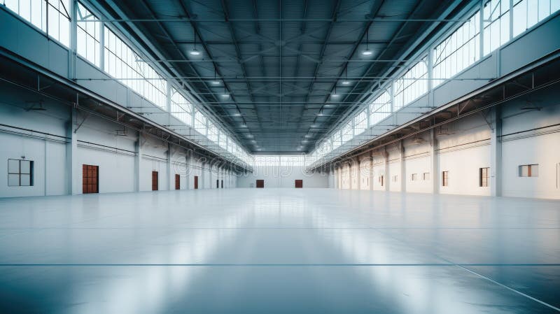 Interior of Empty Warehouse, Big Automated Empty Warehouse, Space for ...