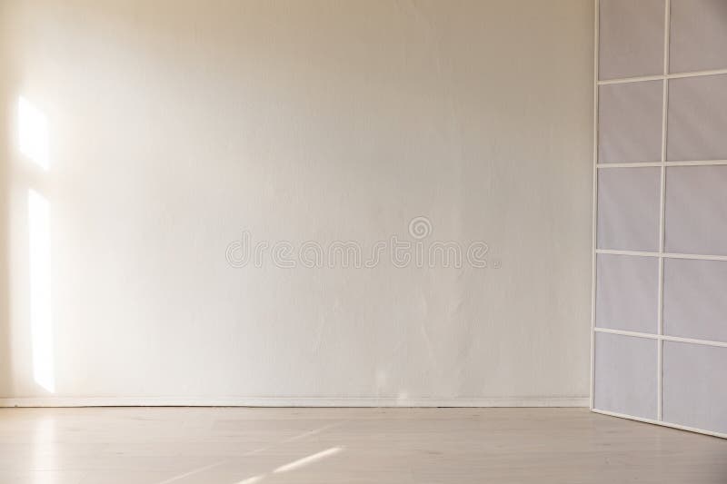 Interior of an Empty White Room with a Wall Stock Photo - Image of ...