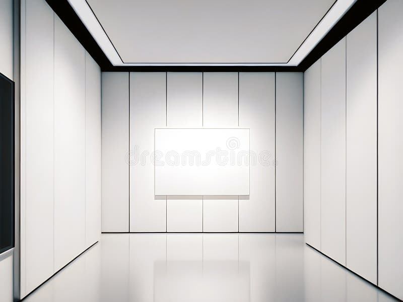 Interior of an Empty White Studio Room. Generative AI Stock ...