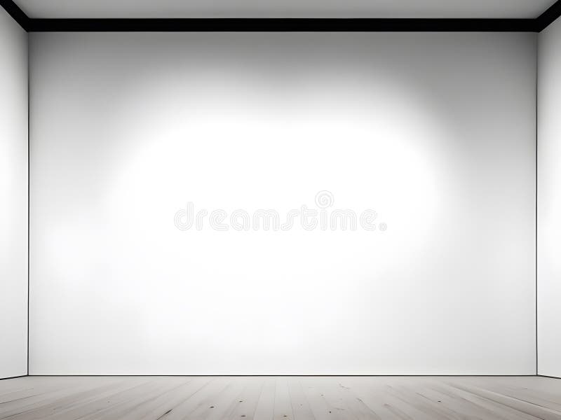 Interior of an Empty White Studio Room. Generative AI Stock ...