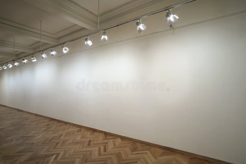 Interior of a Empty White Wall Stock Photo - Image of contemporary ...