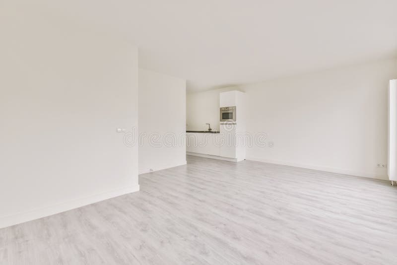 Interior of Empty Room with Windows Stock Image - Image of structure ...