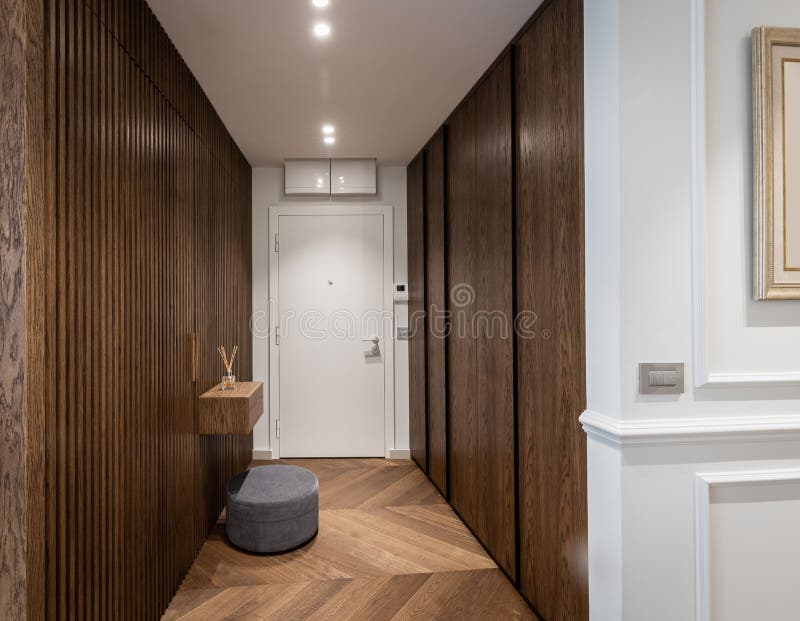 Interior of a Entrance Corridor in a Luxury Apartment Stock Photo ...