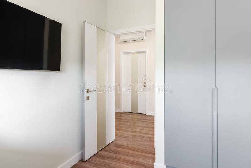 Interior and Entrance Doors in the New Apartment Stock Image - Image of ...