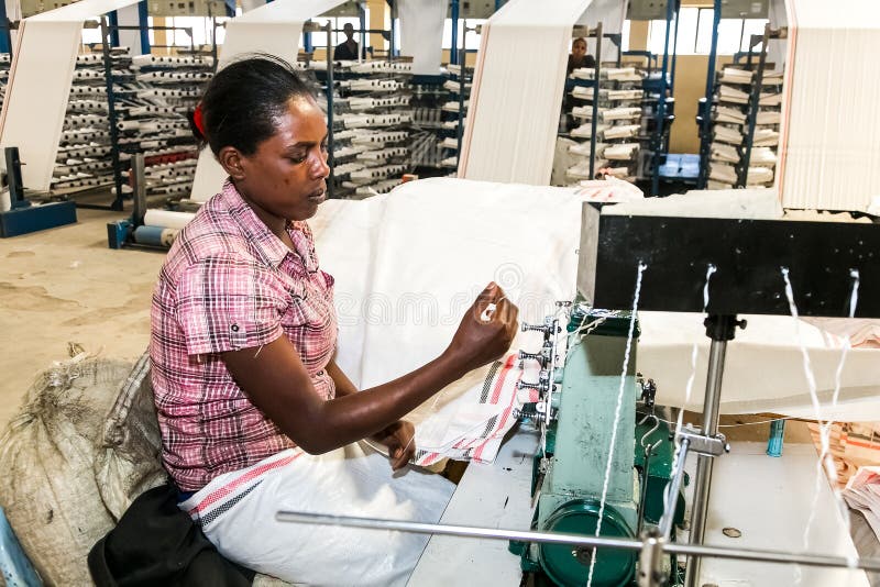 Interior of a Fabric Weaving Factory Editorial Stock Photo - Image of ...
