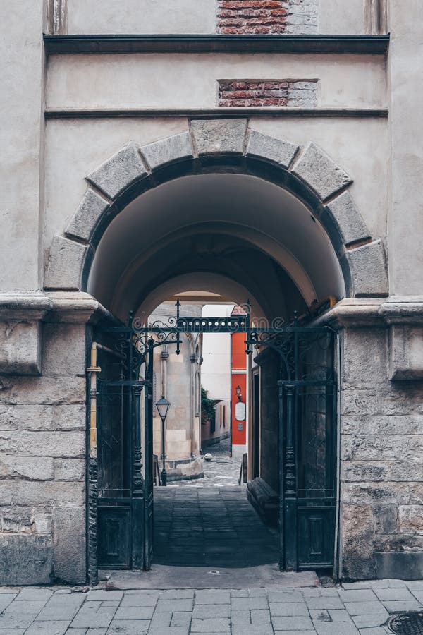 Interior Facade of an Old Building in Lviv Stock Image - Image of home ...