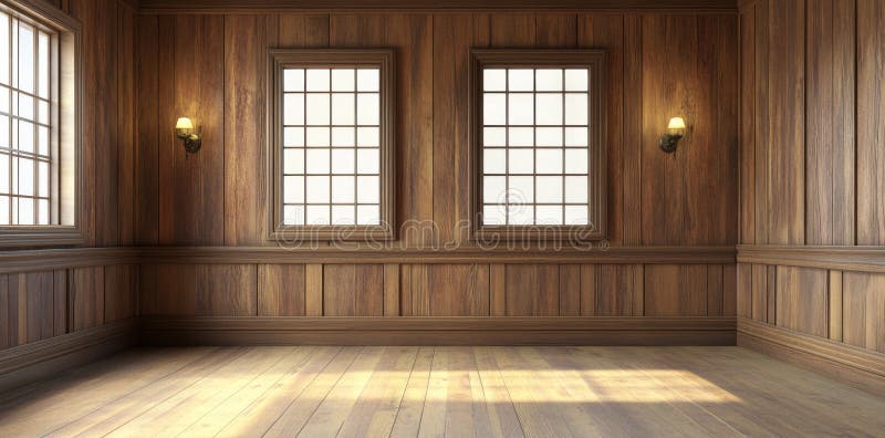 The Interior Features Rustic Wood and Large Windows that Allow Sunlight ...