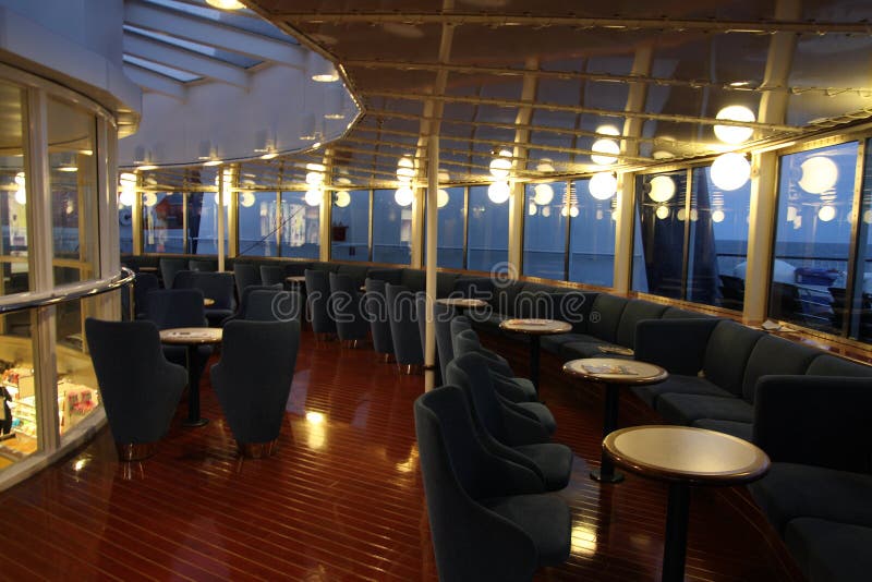 Interior of a ferry boat stock image. Image of luxury - 199195623