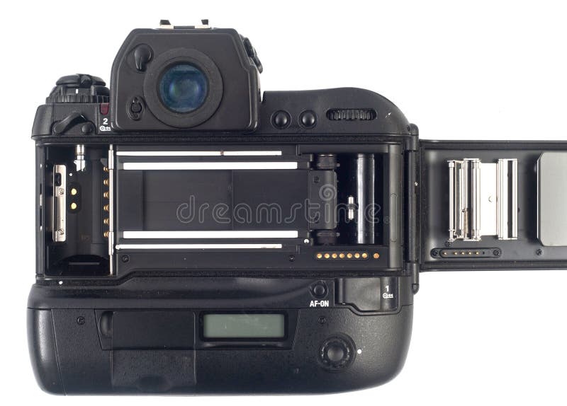 Interior of a film camera stock image. Image of open - 18865693