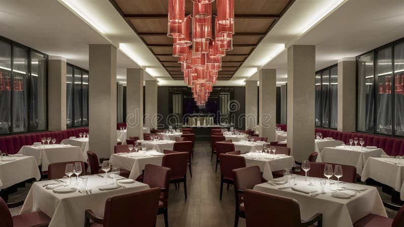 Interior of a Fine Dining Restaurant in a Hotel Stock Photo - Image of ...