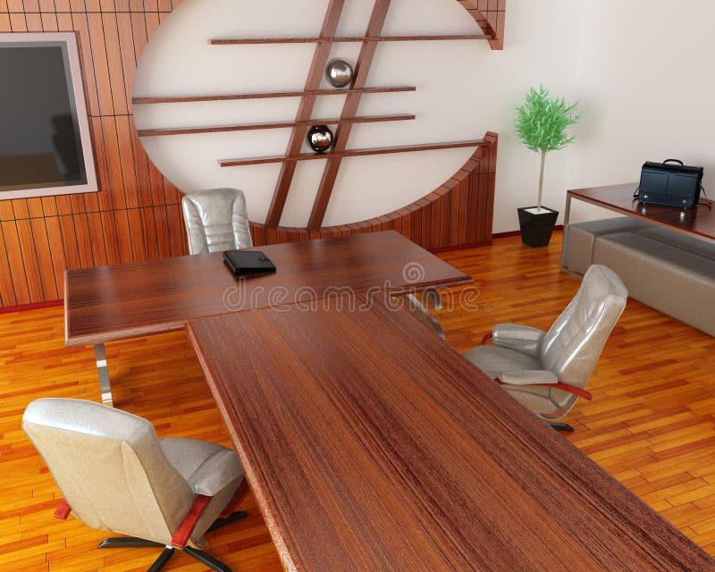 Interior of fine office stock illustration. Illustration of elegant ...