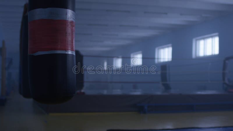 Interior of a Fitness Hall with a Punching Bag. Punching Bag in the ...