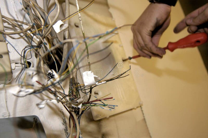 Interior Fittings Network Cable Technology Stock Photo - Image of ...