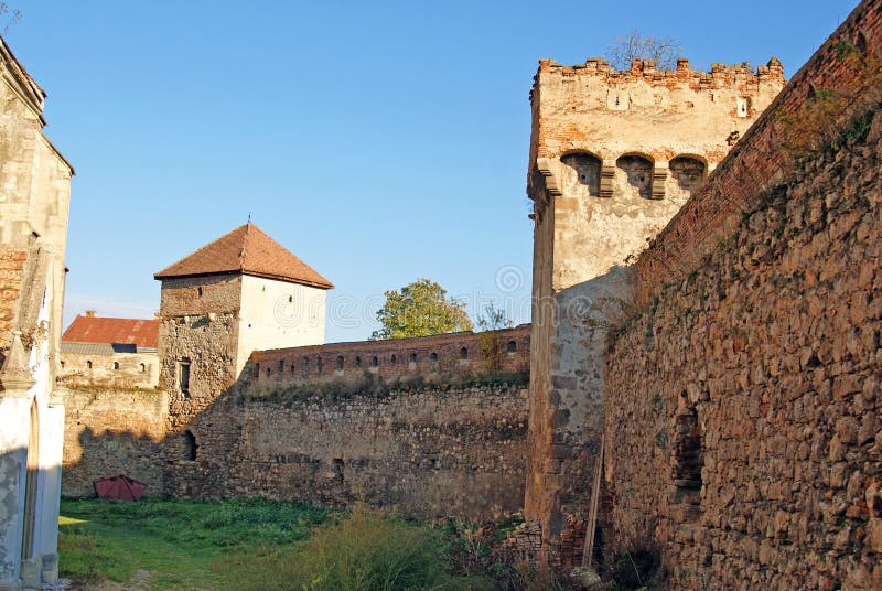 Aiud Citadel, Transilvania, Romania, Aerial View Stock Image - Image of ...