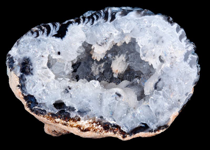Crystal Quartz Geode Rock stock image. Image of sparkling - 5422199