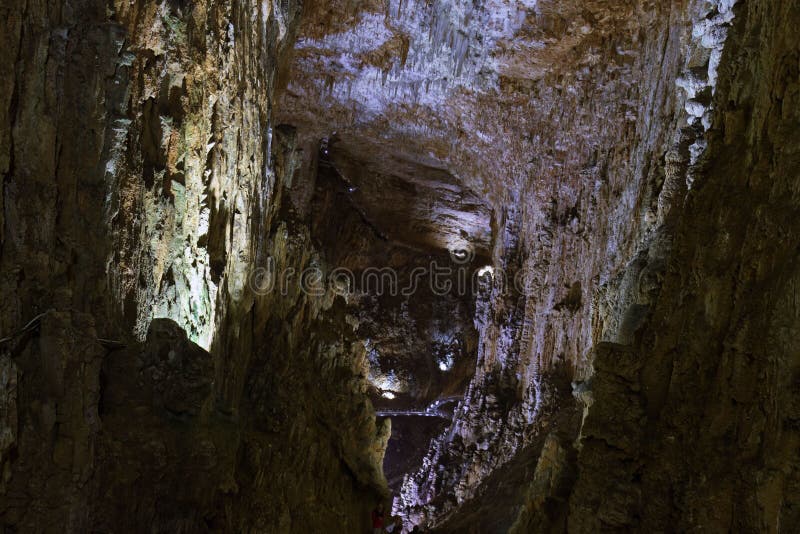Interior of the Giant Cave in Pazin, Croatia Stock Image - Image of ...