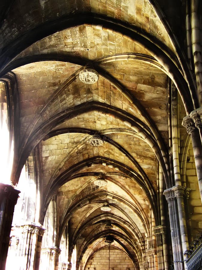 Interior of Gothic Cathedral Editorial Stock Photo - Image of spain ...