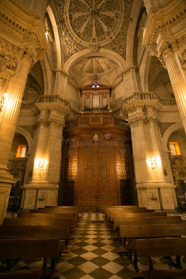 Interior of Granada Cathedral in Spain Editorial Photography - Image of ...
