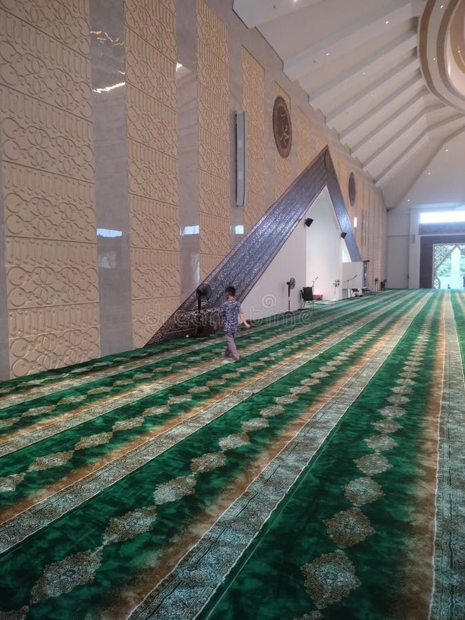 The Interior of the Grand Mosque of Magelang, Central Java Stock Image ...