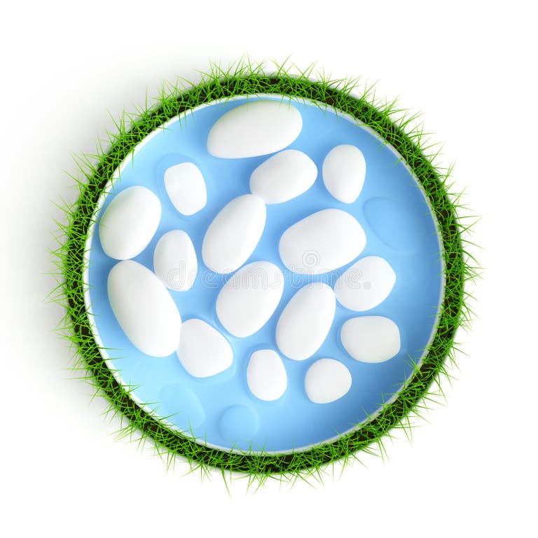 Interior Grass Ring. 3d Illustration, 3d Rendering Stock Illustration ...