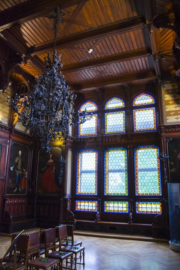 Interior in the Great Hall in the Nadasdy Castle Editorial Photography ...