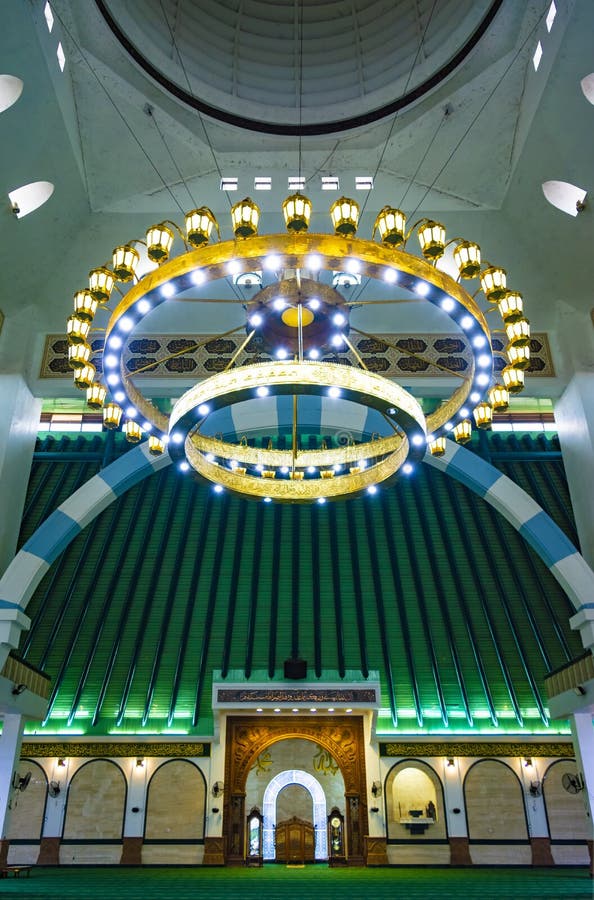 Interior of the Great Mosque of Central Java. Stock Image - Image of ...