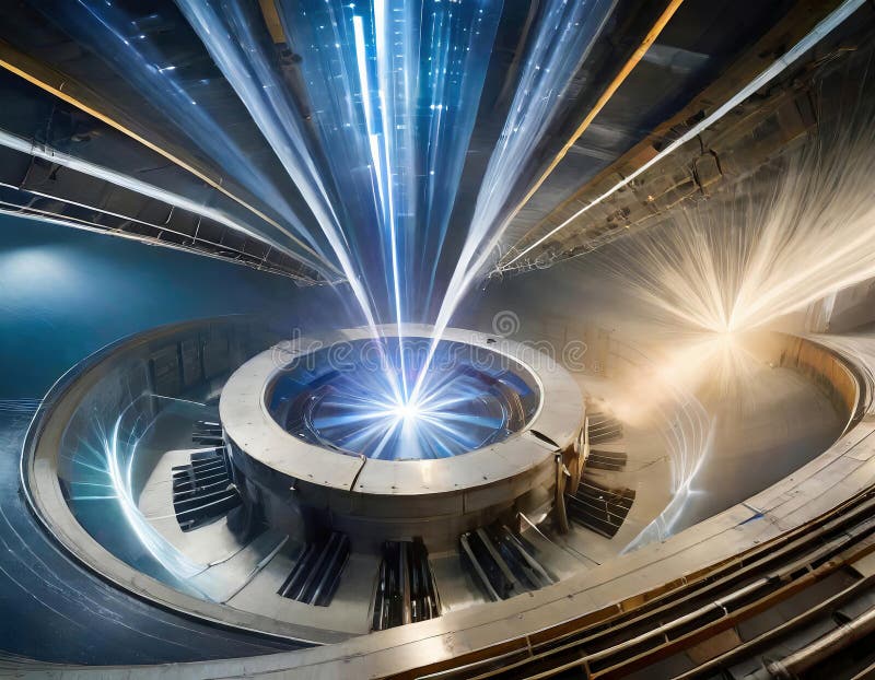 Interior of a Hadron Collider with Accelerating Subatomic Particles ...