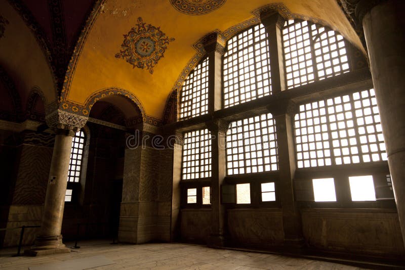 Interior of Hagia Sophia stock photo. Image of islam - 93199838